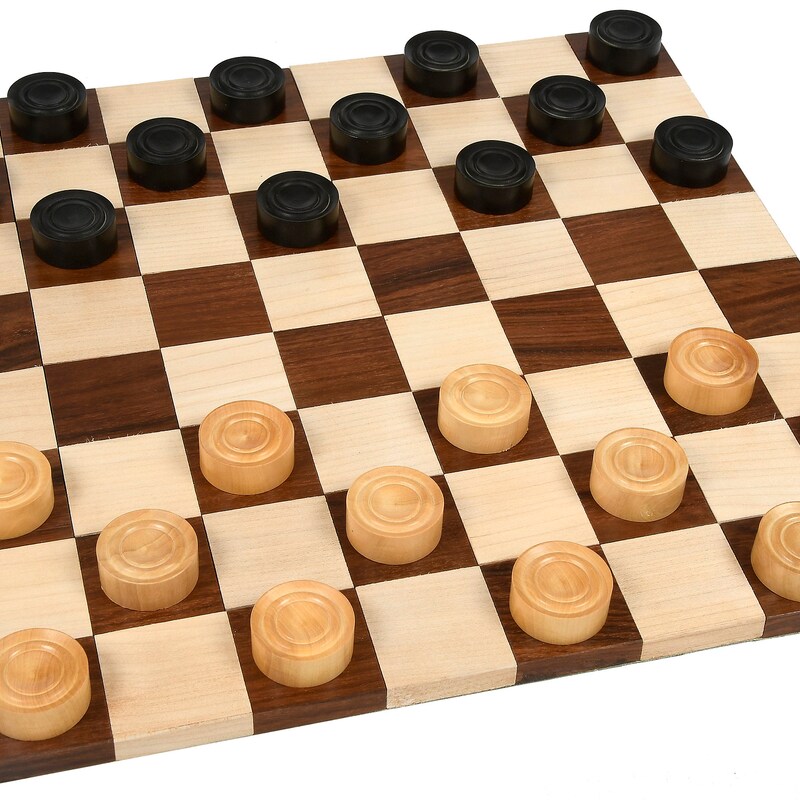 Wooden Checkers - Etsy