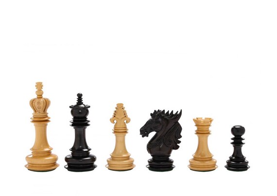The Dragon Knight Series Chess Pieces Carved in Ebony / Box | Etsy