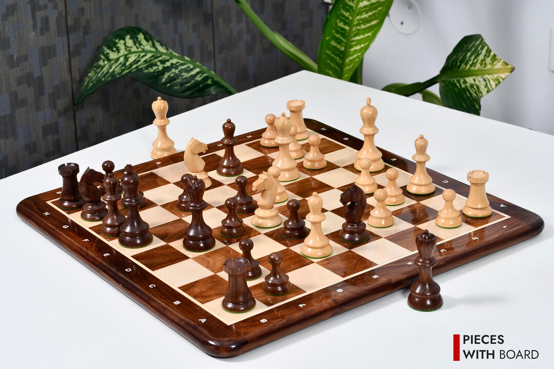 1937 7th Stockholm Swedish Club Chess Set - Sheesham Wood Vintage ...