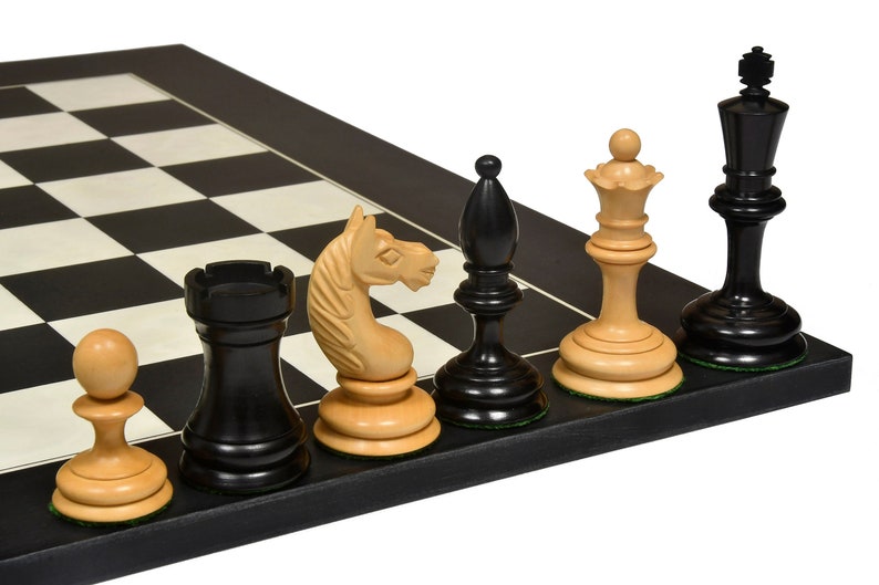 1935 Botvinnik Flohr Reproduced Soviet Chess Set in Ebony / - Etsy