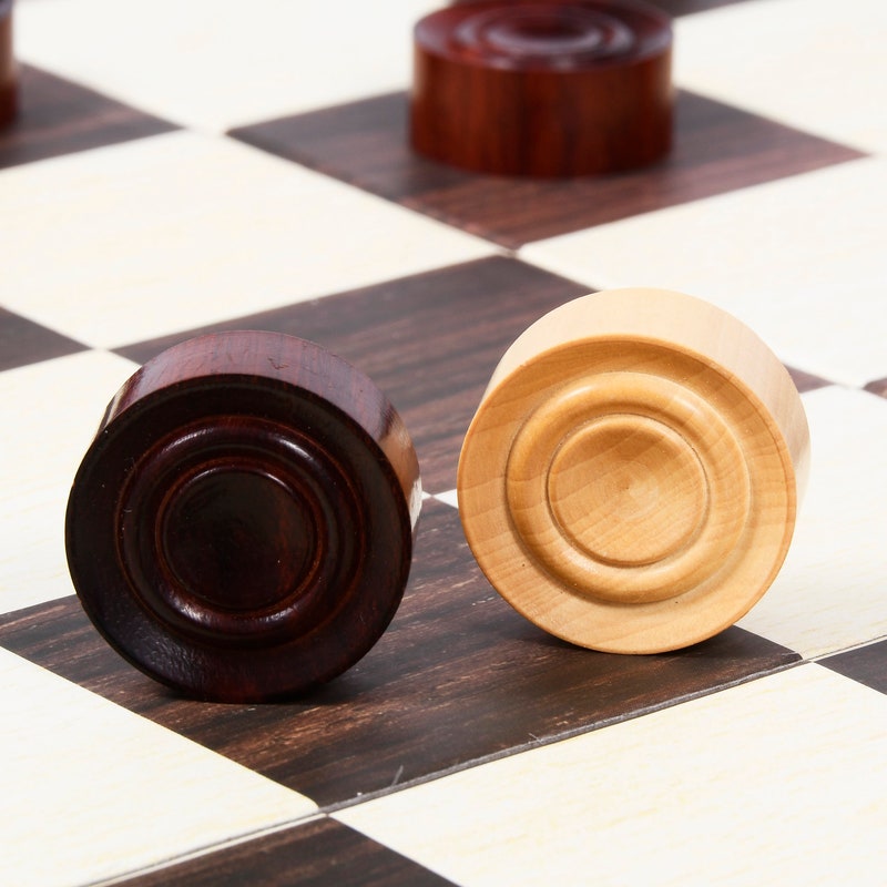 Wood Checker Board - Etsy