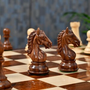 4.1'' Derby Knight Staunton Chess Set - Chess Pieces Only - Weighted ...