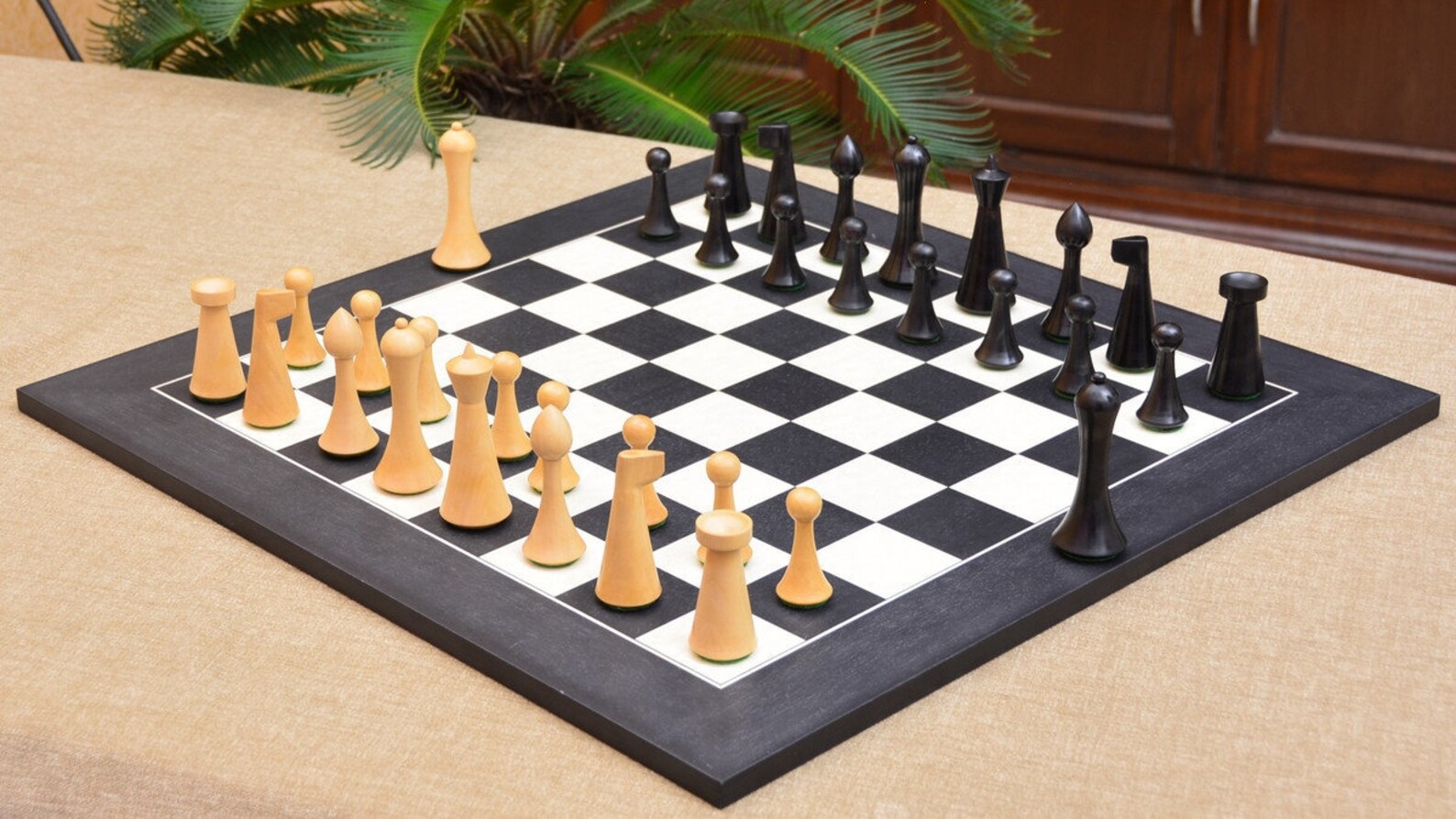 Juego de Ajedrez Minimalista Hermann Ohme Piezas Reproducidas - Etsy España