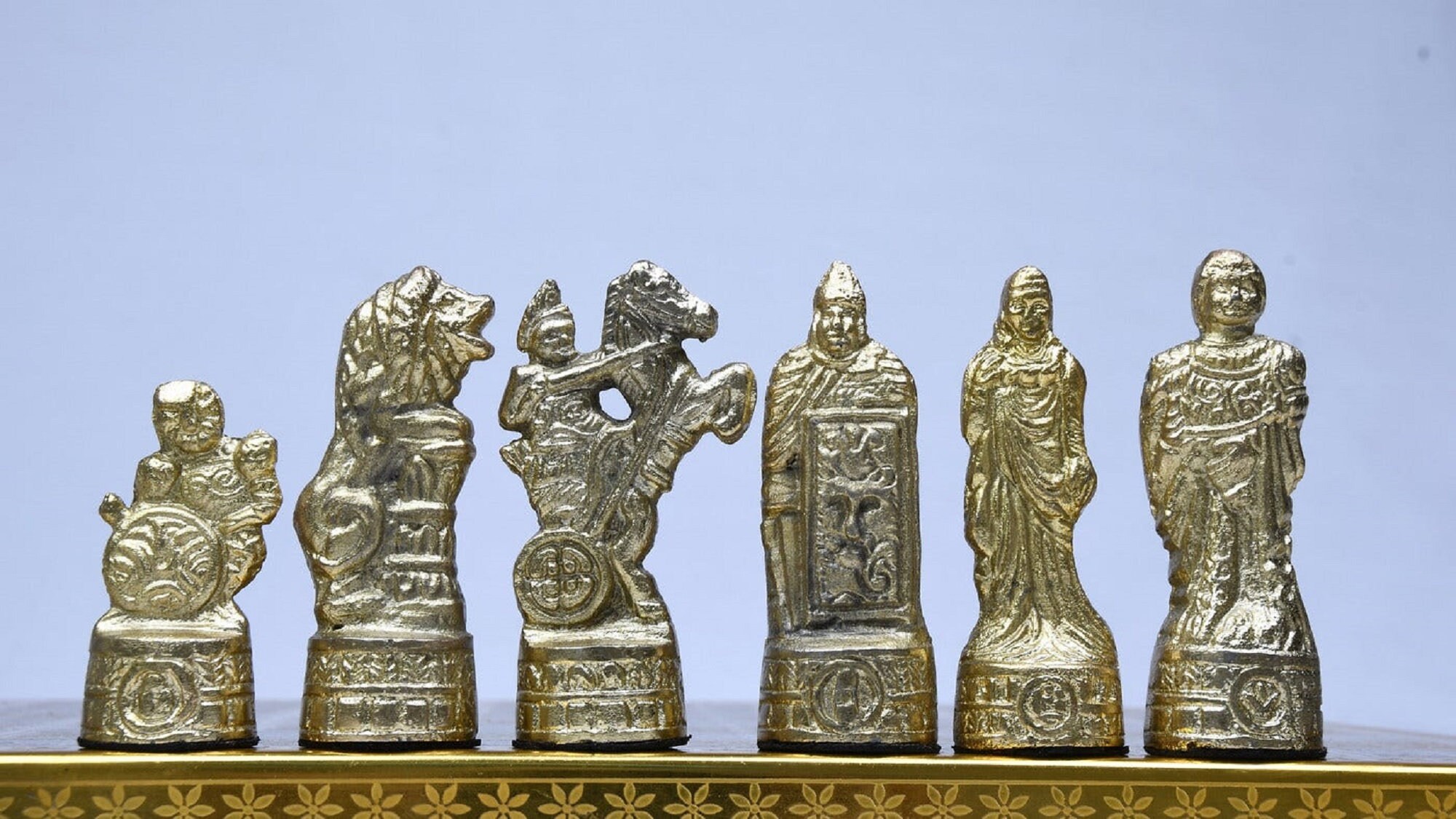 Brass Metal Luxury Chess Pieces & Board Combo Set in Shiny | Etsy
