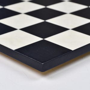Borderless Chess Board Minimalist Wooden Deluxe Black Anigre Maple ...