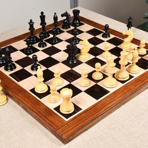 1935 Botvinnik Flohr Reproduced Soviet Chess Set in Ebony / - Etsy