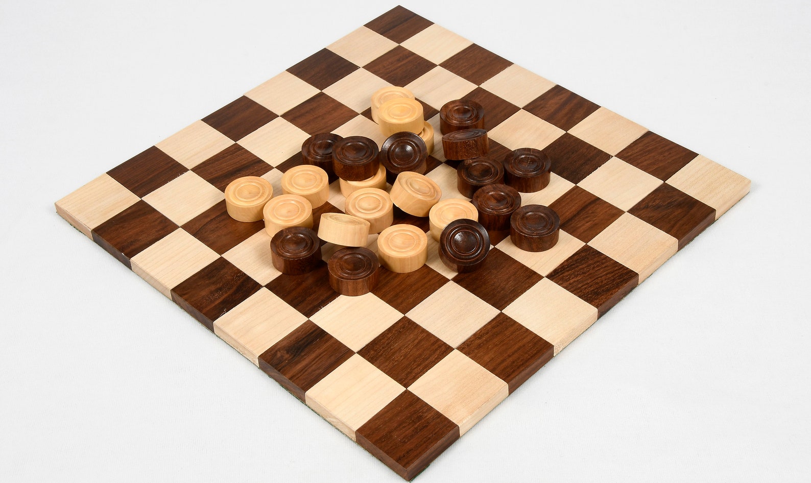 Wooden Checkers / Draught Set in Sheesham & Box Wood 30mm - Etsy