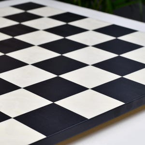 Borderless Chess Board Minimalist Wooden Deluxe Black Anigre Maple ...