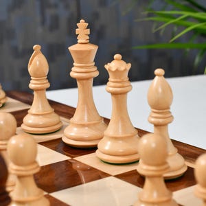 4.1'' Derby Knight Staunton Chess Set - Chess Pieces Only - Weighted ...