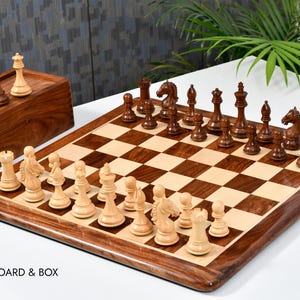 4.1'' Derby Knight Staunton Chess Set - Chess Pieces Only - Weighted ...