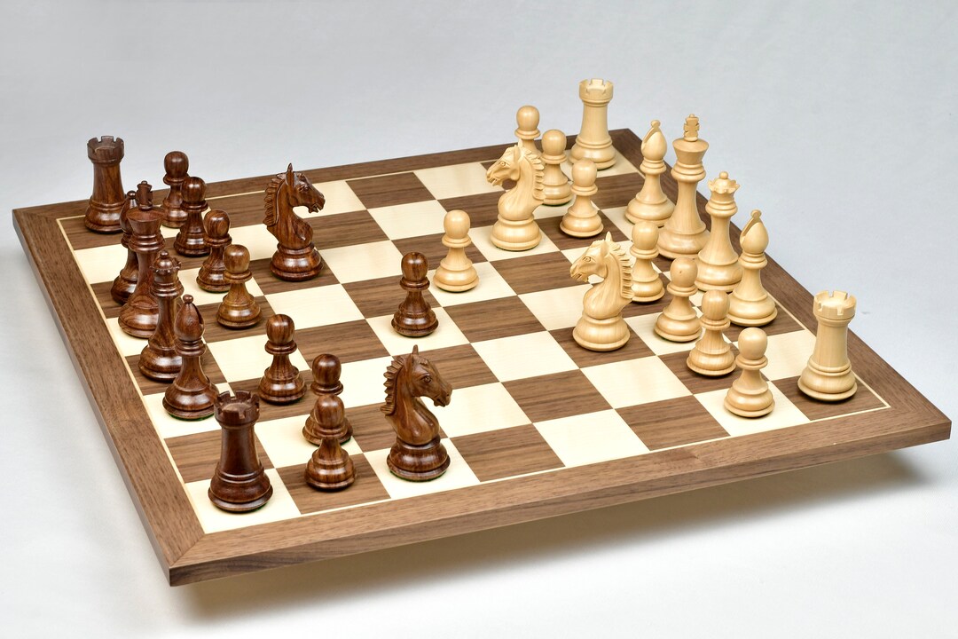 4.1'' Derby Knight Staunton Chess Set - Chess Pieces Only - Weighted ...