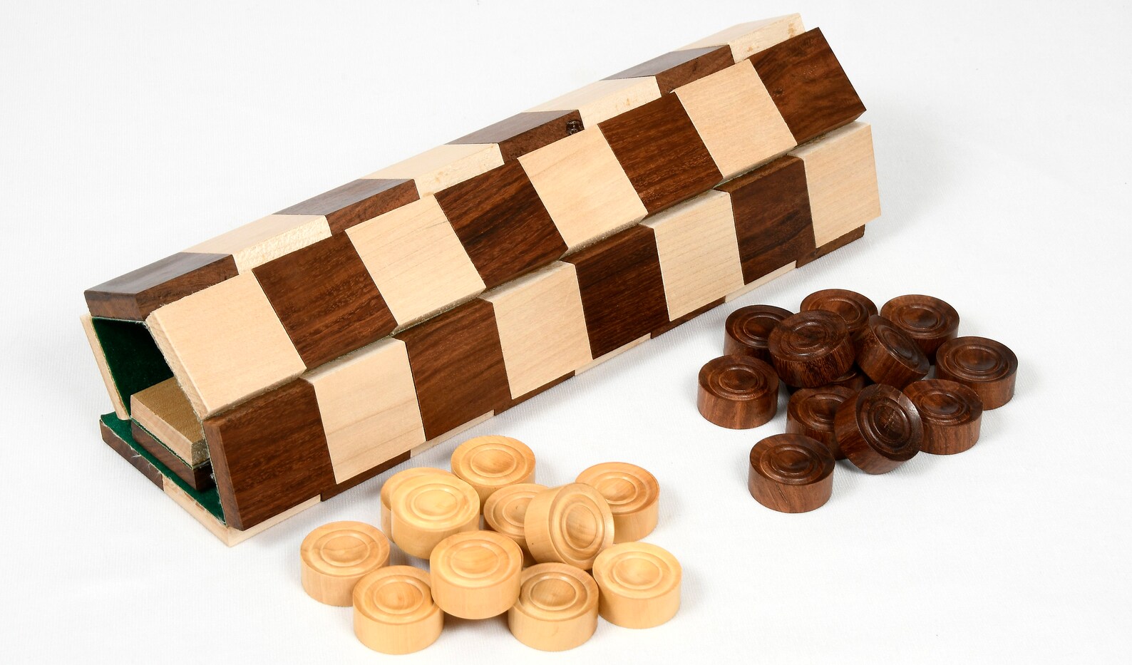 Wooden Checkers / Draught Set in Sheesham & Box Wood 30mm - Etsy