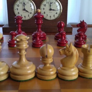 3" Vintage 1930s German Knubbel Chess Set - Chess Pieces in Stained ...