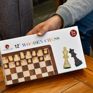 Chess Set Travel Folding Magnetic Chess Set - Sheesham Wood 12 ...