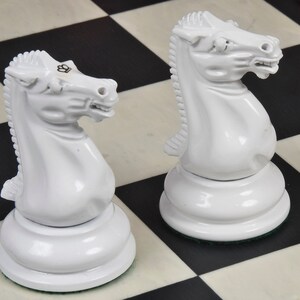 1849 Staunton Pattern Painted Chess Set Chess Pieces Only Lacquer ...