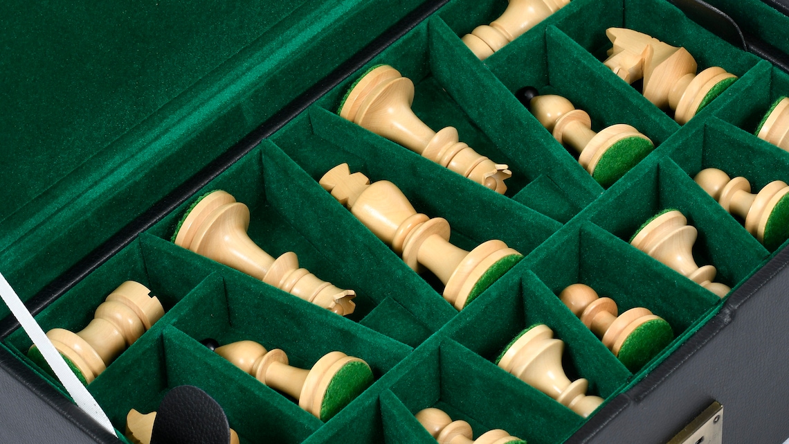 Chess Set Storage Box With Double Tray Fixed Slots for 4 - Etsy