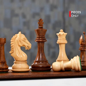 4.1'' Derby Knight Staunton Chess Set - Chess Pieces Only - Weighted ...