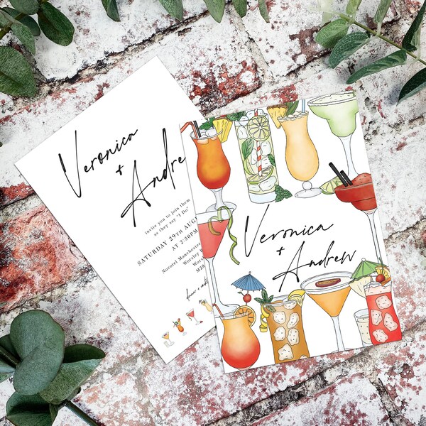 Cocktail Invitation - Etsy UK
