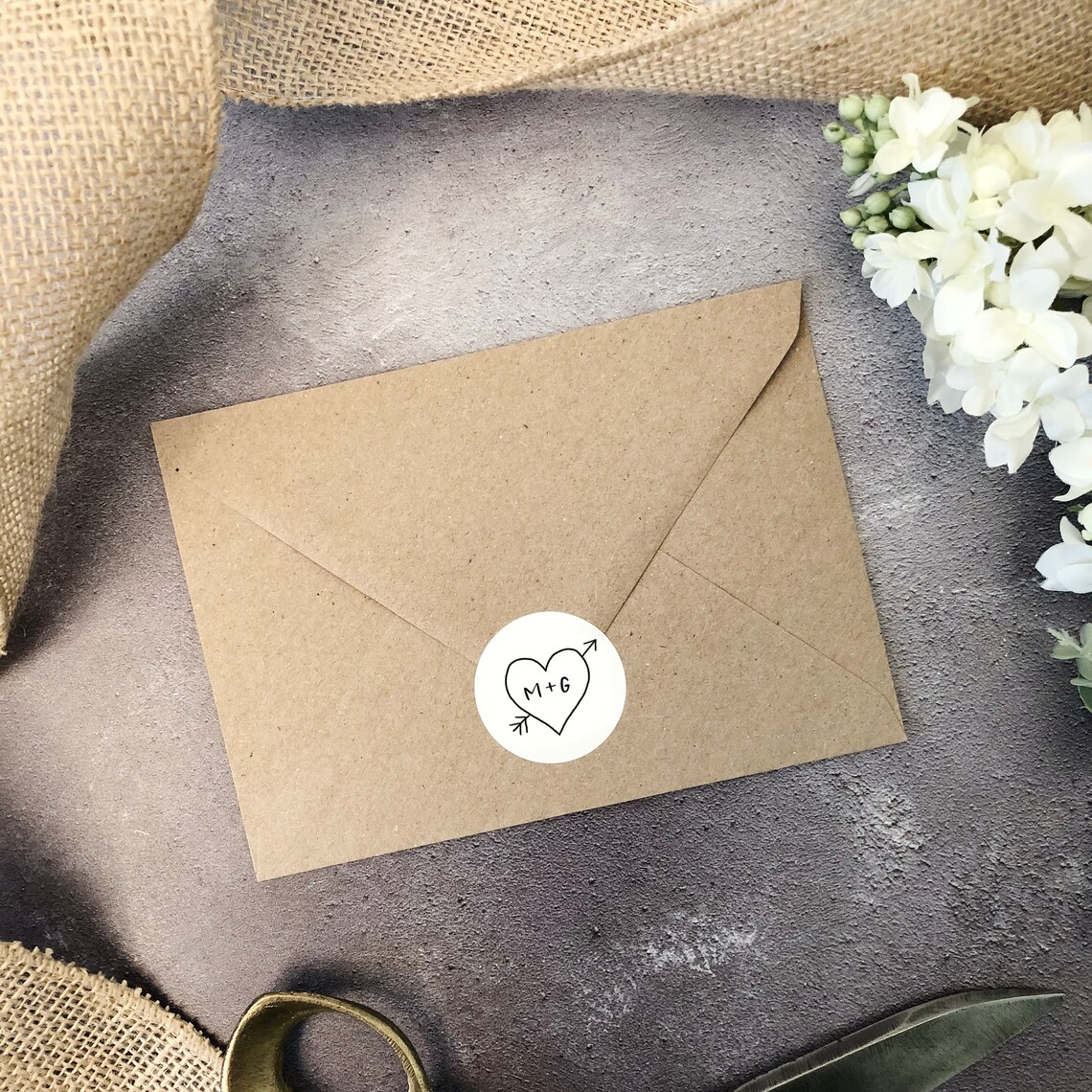 Kraft Rustic Concertina Fold Wedding Invite Heart Sample, Rustic ...