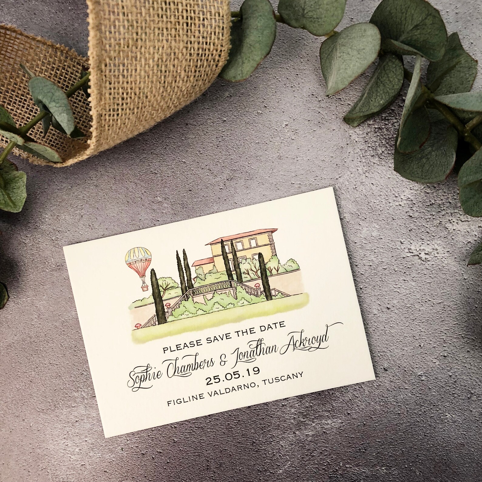 Illustrated Wedding Venue Invitation Set - Etsy