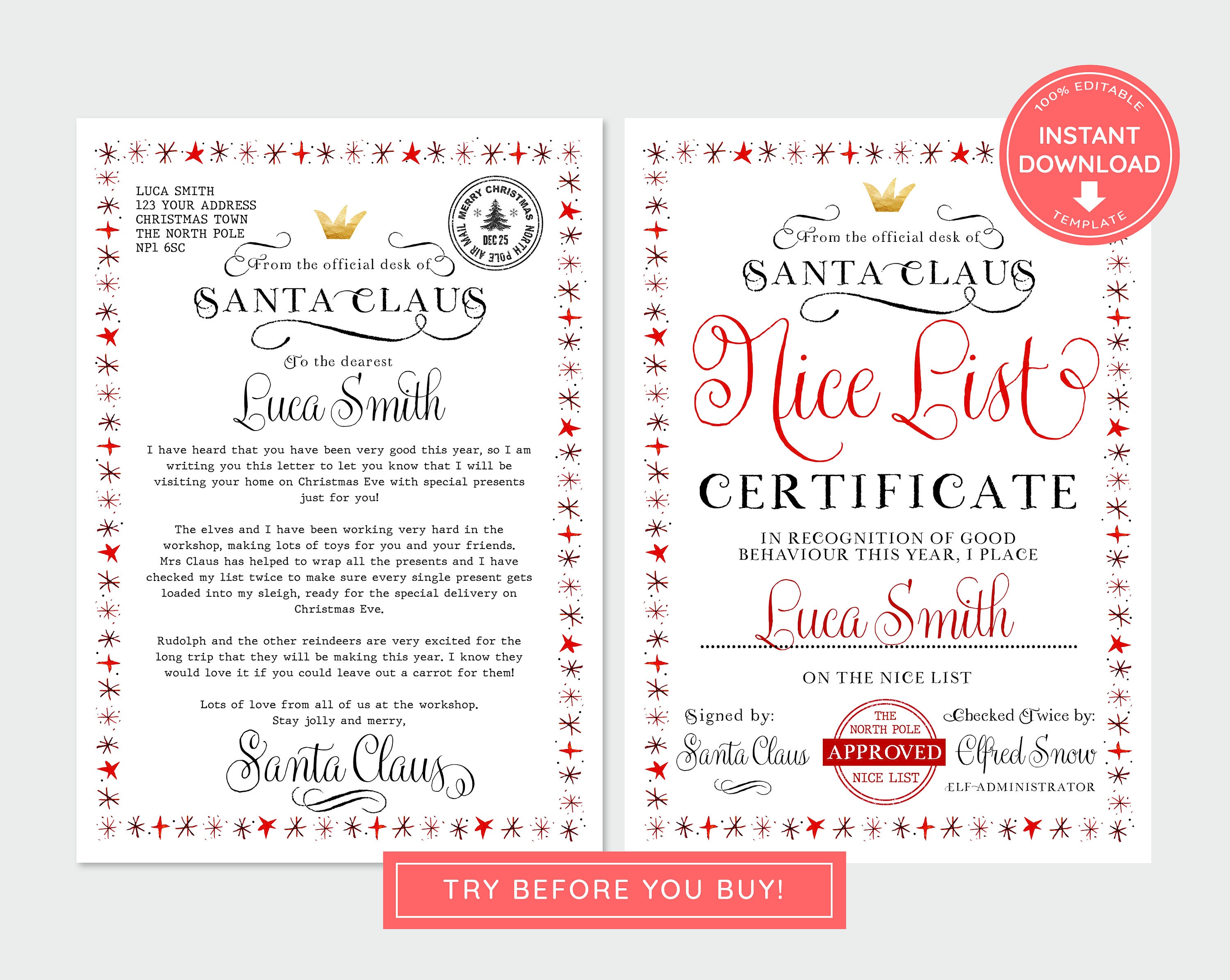 Editable Santa Letter Template Ubicaciondepersonas cdmx gob mx