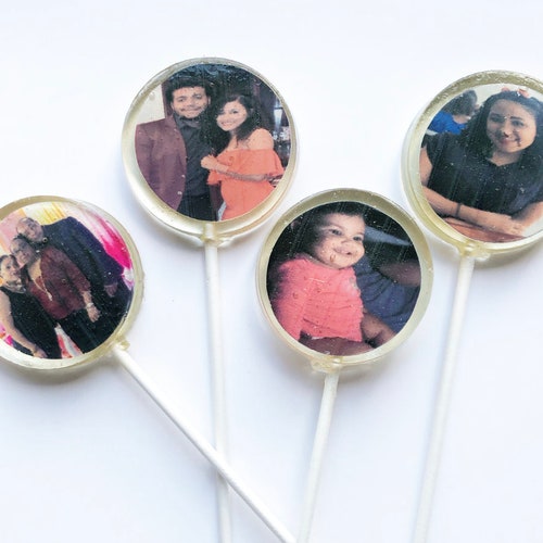 Customize Photo Lollipops Edible Images Selfie Photos | Etsy