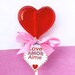 Heart Shaped Lollipops With Love Tag, Valentine’s Day Lollipops, Treats ...