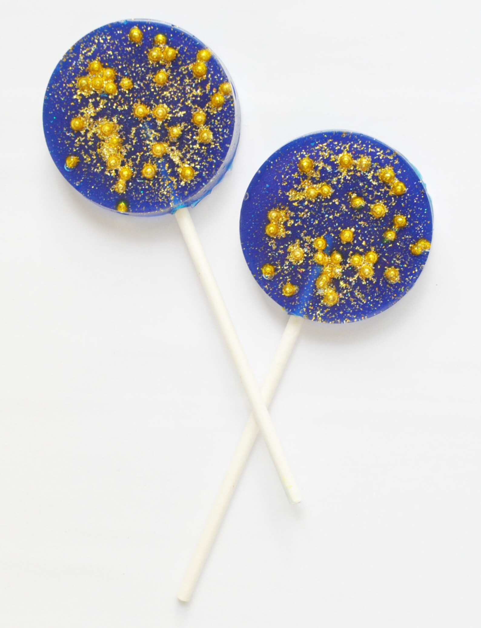 Blue and Gold Lollipops Wedding Favors Hard Candy Lollipops - Etsy