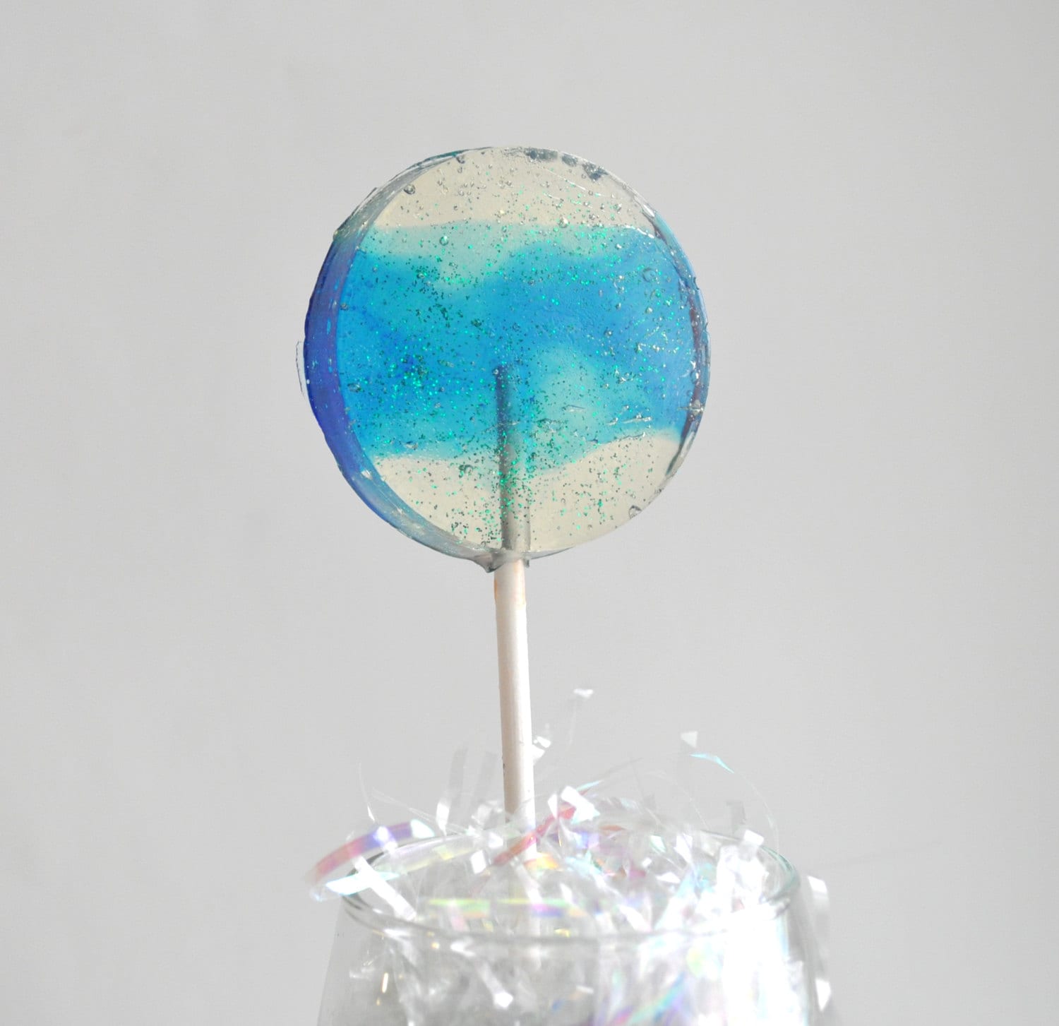 Blue Ombre Effect Lollipops Crystal Clear and Blue Lollipops | Etsy