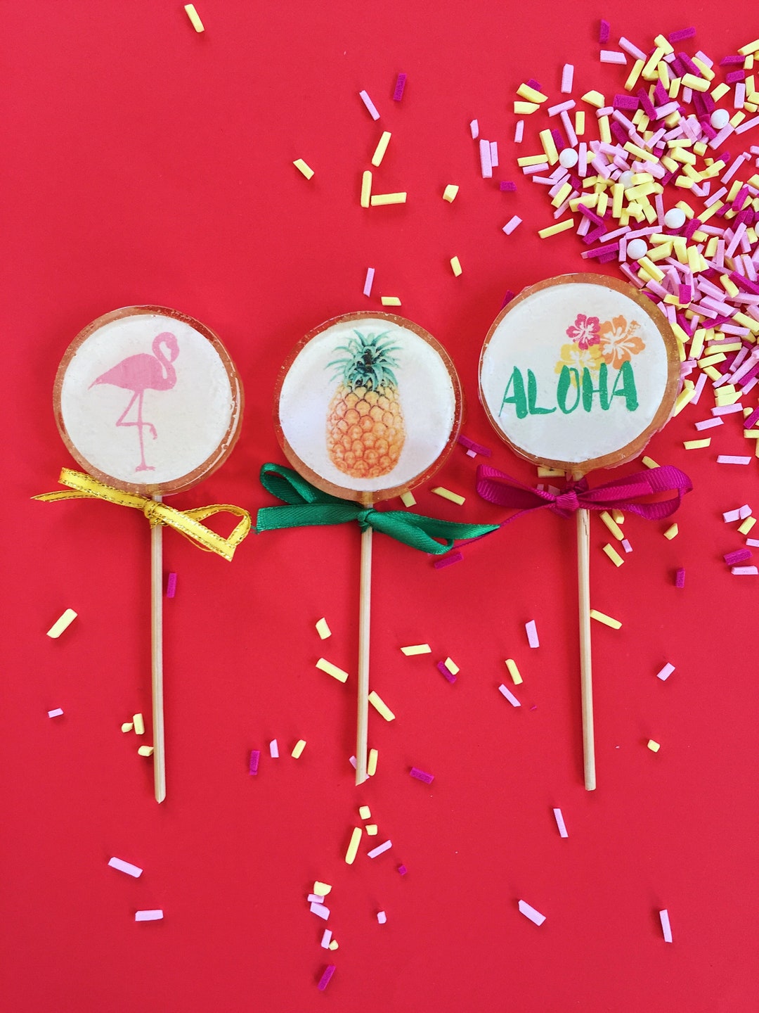 Tropical Lollipops, Hawaiian Party Favors, Luau Hard Candy Treats. Luau ...