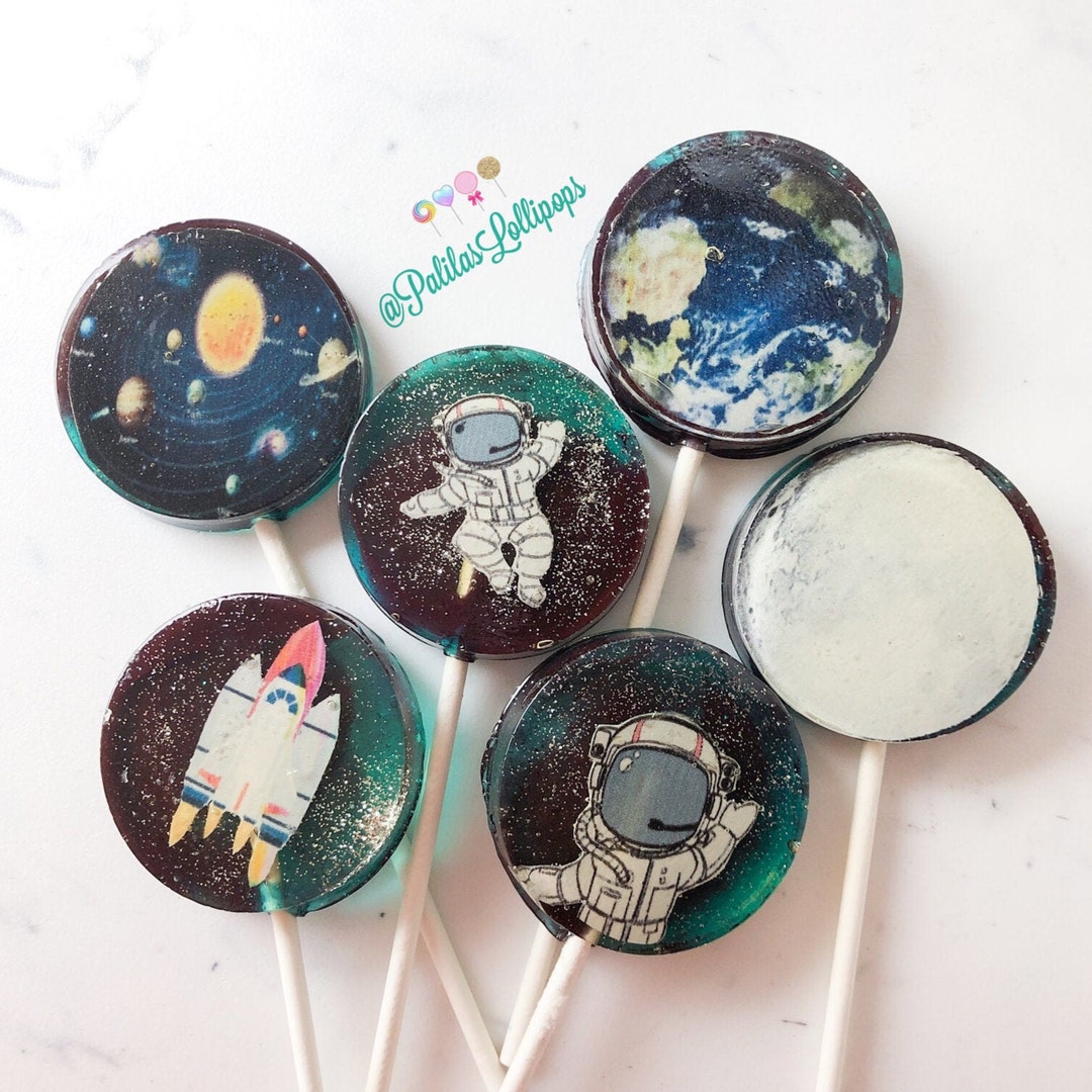 Space Lollipops Party Favors, Astronauts and Planets Themed Lollipops ...