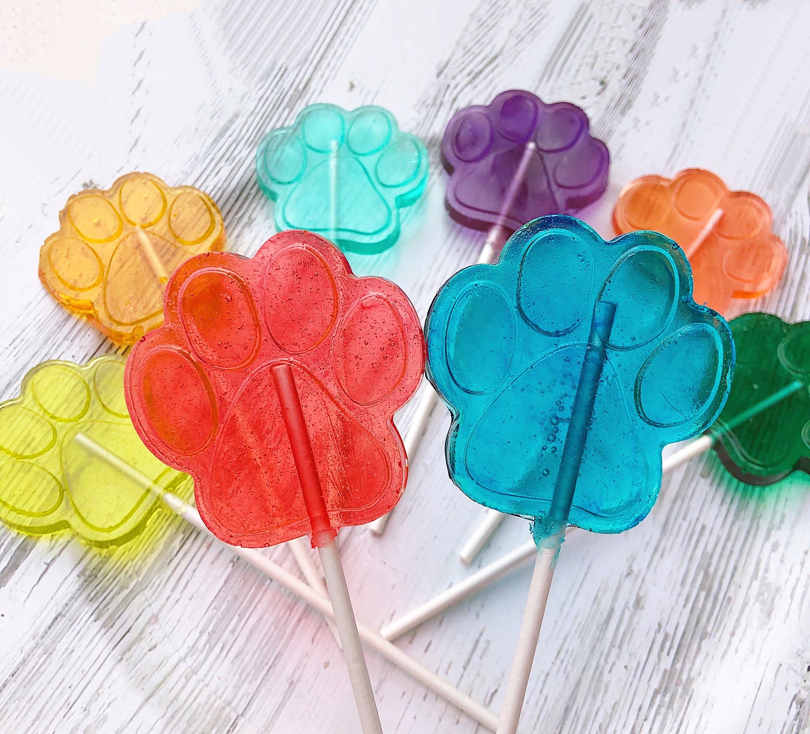 Dog Paw Print Shaped Lollipops, Doggy Paws Print Candy Suckers ...