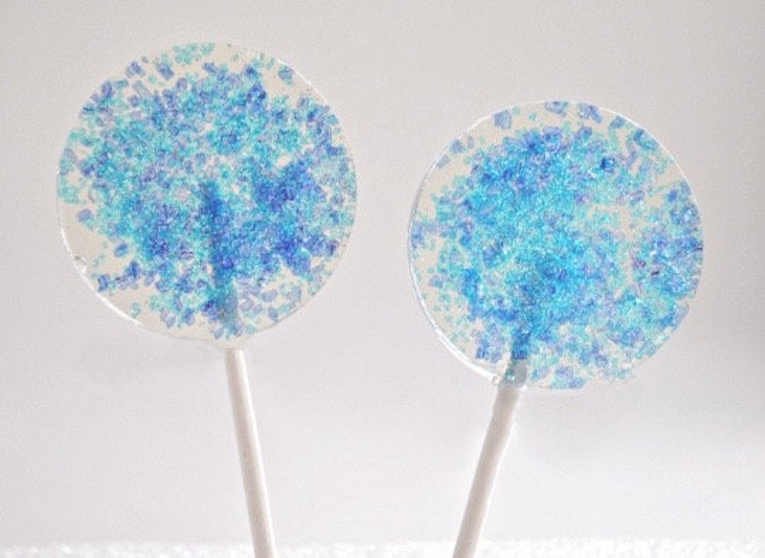 Blue Frozen Inspired Lollipops, Baby Shower Favor Lollipops, Hard Candy ...
