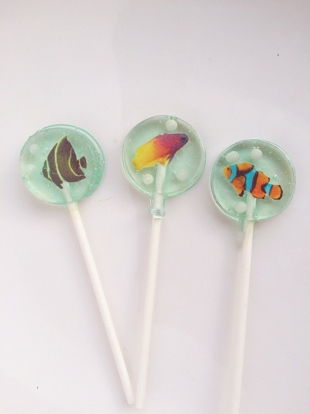 Fish Inspired Lollipops Party Favors, Little Fishes Hard Candy Treats ...