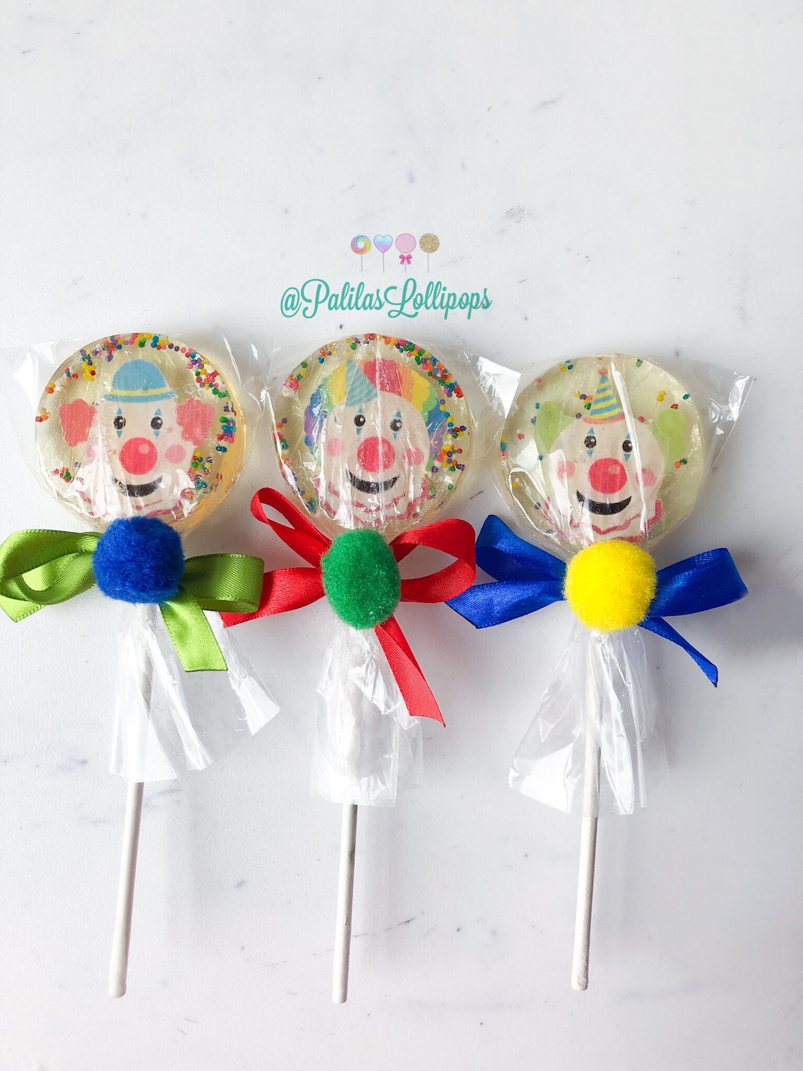 Circus Clown Lollipops Favors Carnival Themed Suckers Circus | Etsy