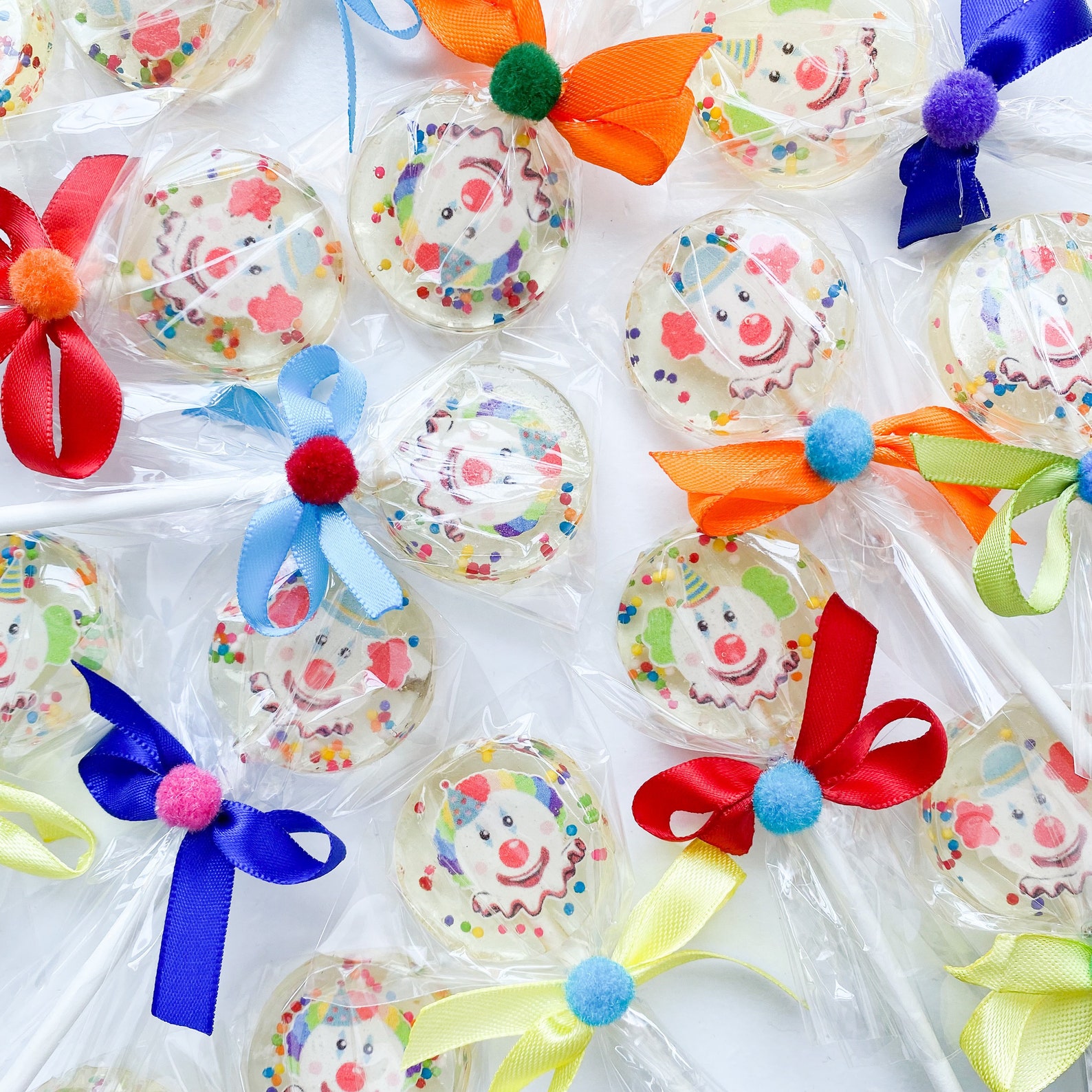 Circus Clown Lollipops Favors Carnival Themed Suckers Circus - Etsy