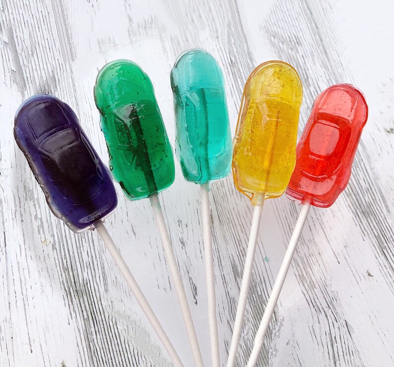 Car Shaped Lollipops Car Candy Suckers Multicolor Car Shaped | Etsy