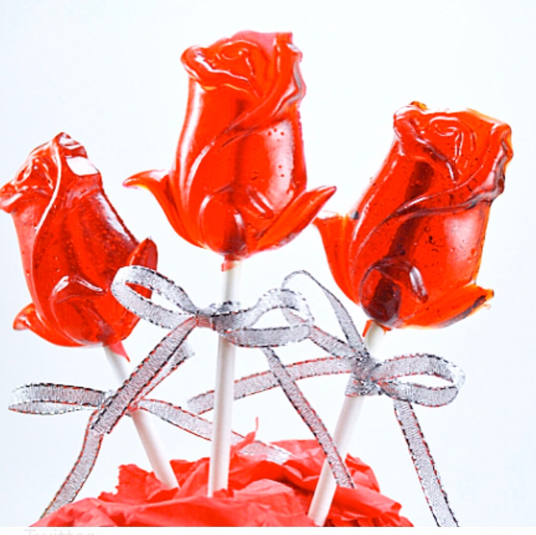 Rose-shaped Lollipops for Valentine's Day, Candy Treats, Valentines ...