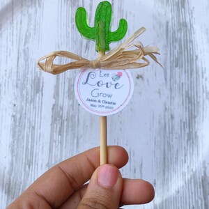 12 Mini Cactus Shaped Lollipops, Cactus Party Favors With Tags, Cactus ...