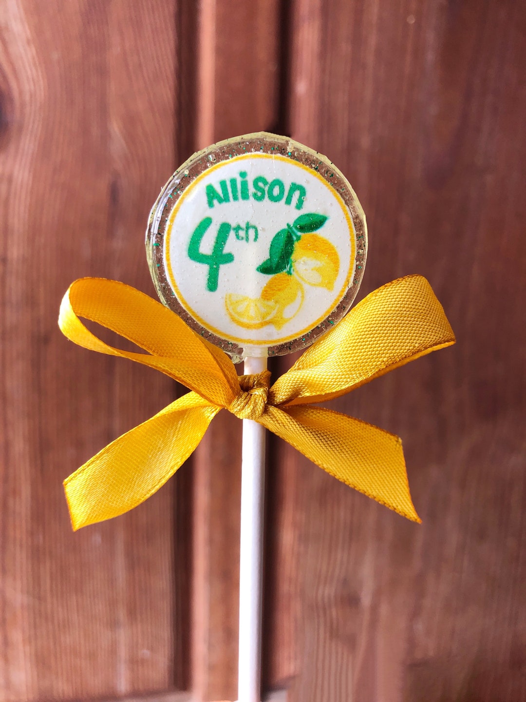 Lemonade Themed Customize Lollipops, Lemon Party Favors, Tropical ...