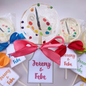 Little Artist Lollipops With Customize Tag, Artist Customize Birthday ...