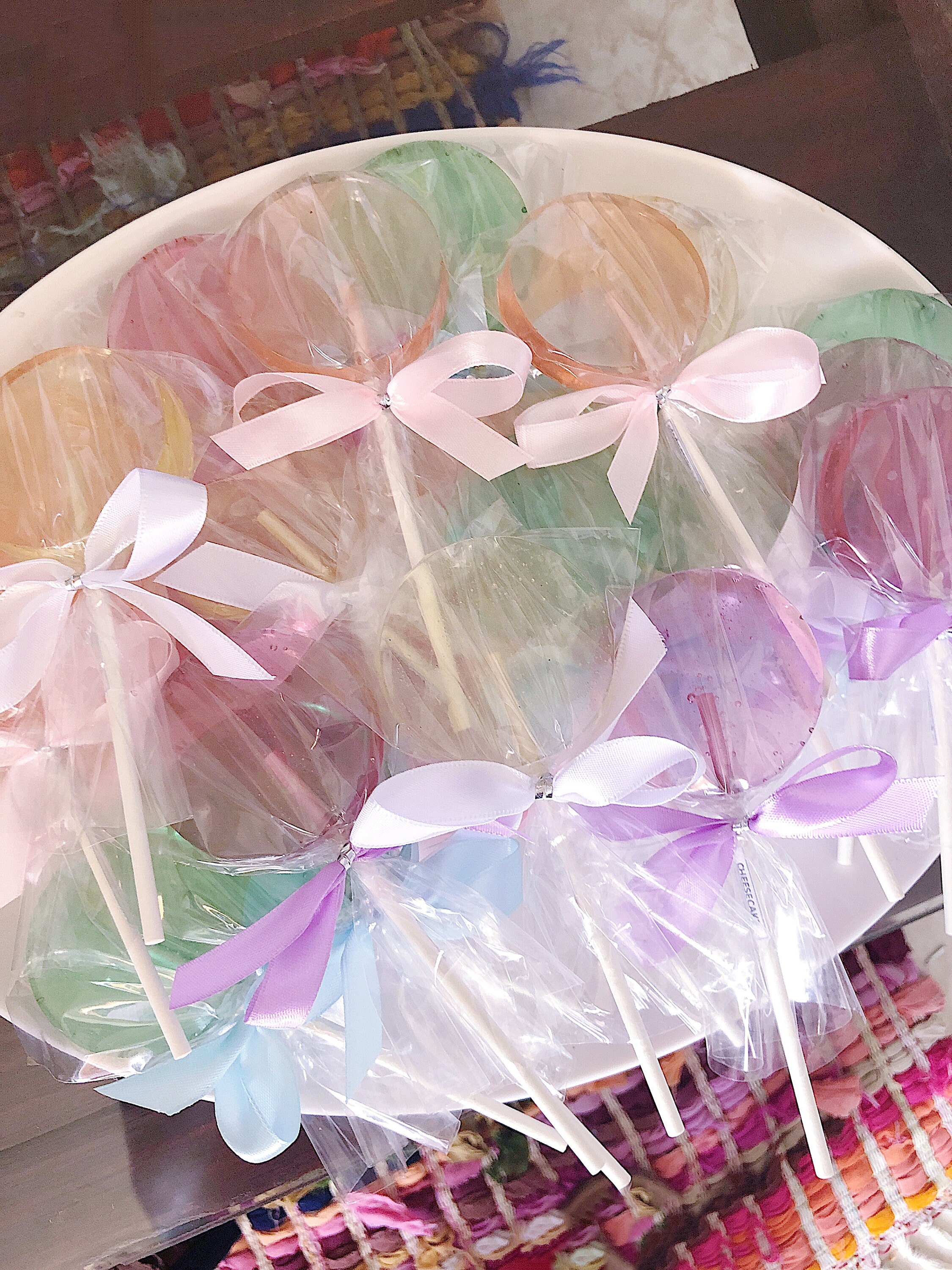 Pastel Color Lollipops Light Color Customized Lollipops Hard | Etsy