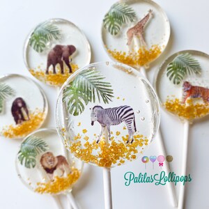 Safari Animal Lollipops Party Favors, Jungle Animal Suckers, Zoo Animal ...