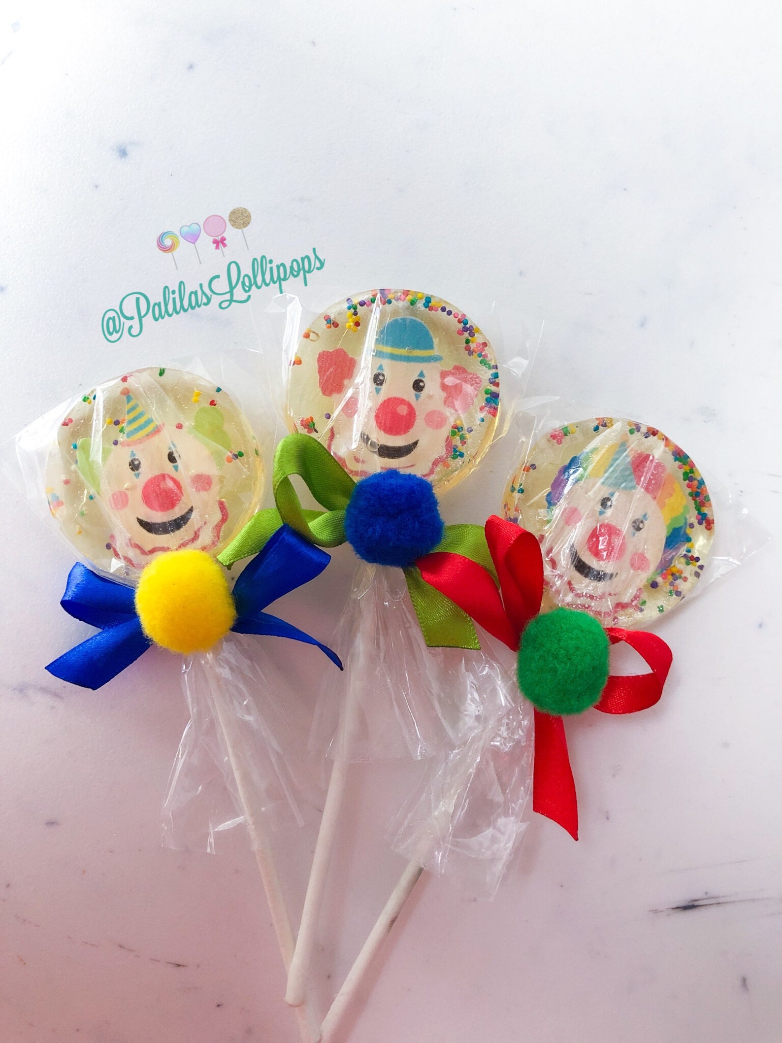 Circus Clown Lollipops Favors Carnival Themed Suckers Circus | Etsy