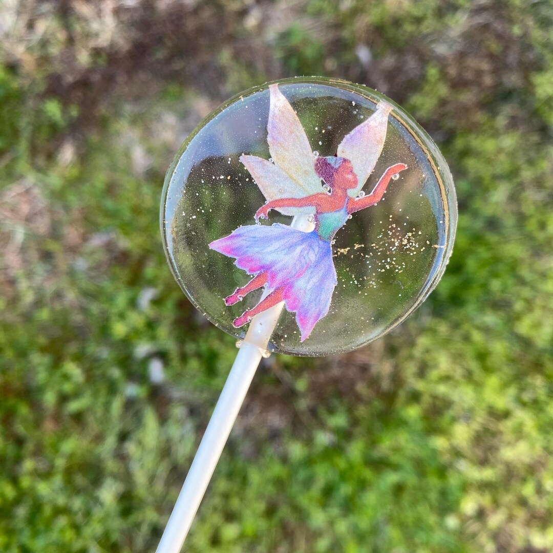Afro Fairy Lollipops, Brown Skin Fairy, Afro Fairy Favors, Fairy ...