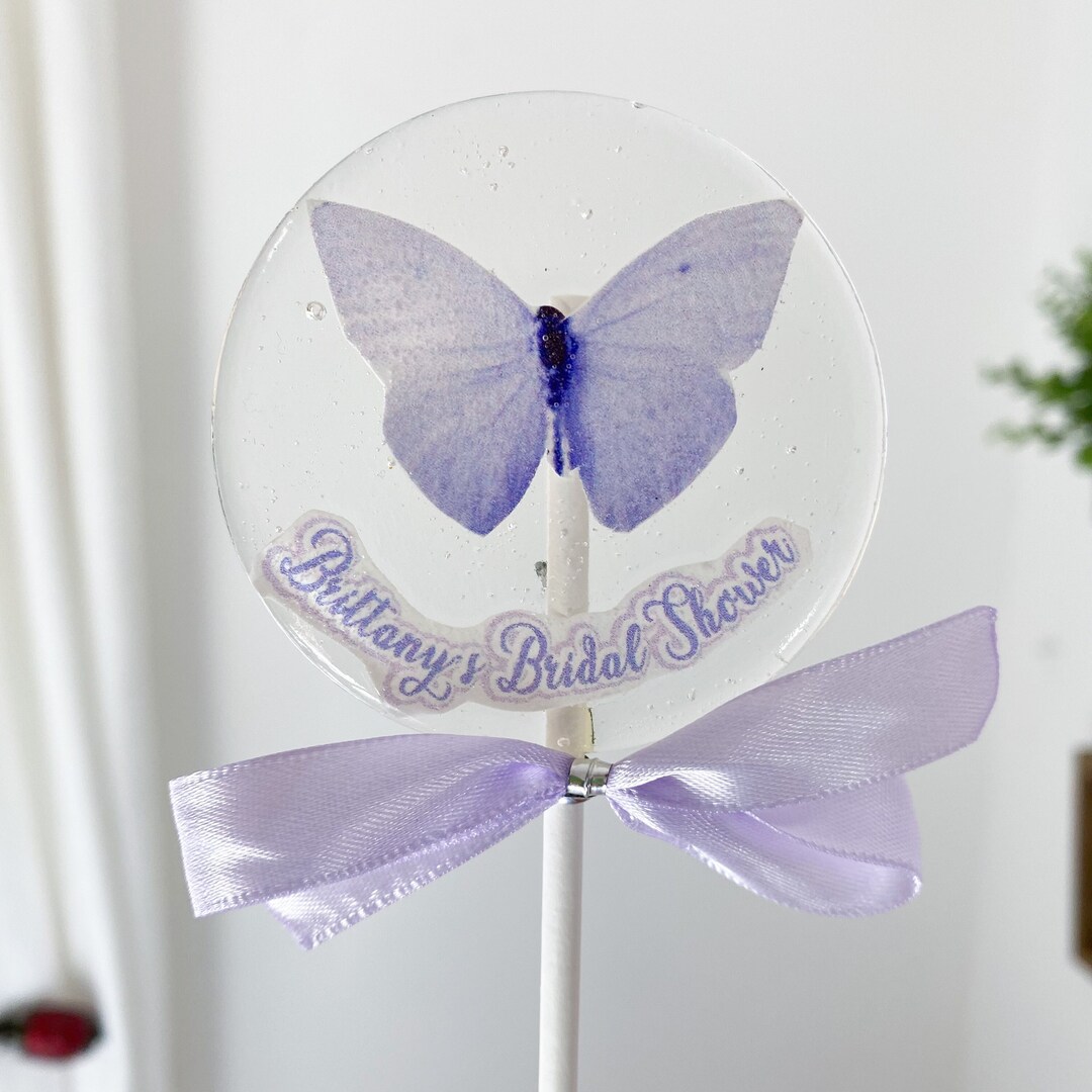 Lilac Butterfly Lollipop, Butterfly Bridal Shower Favors, Spring ...