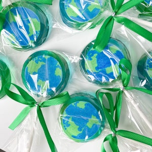 Planet Earth Lollipops, World Suckers, Planet Earth Party Favors, Earth ...