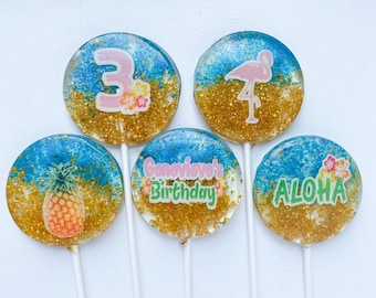 12 PINEAPPLE LOLLIPOPS Beach Themed Party, Luau Party, Hawaiian Party ...