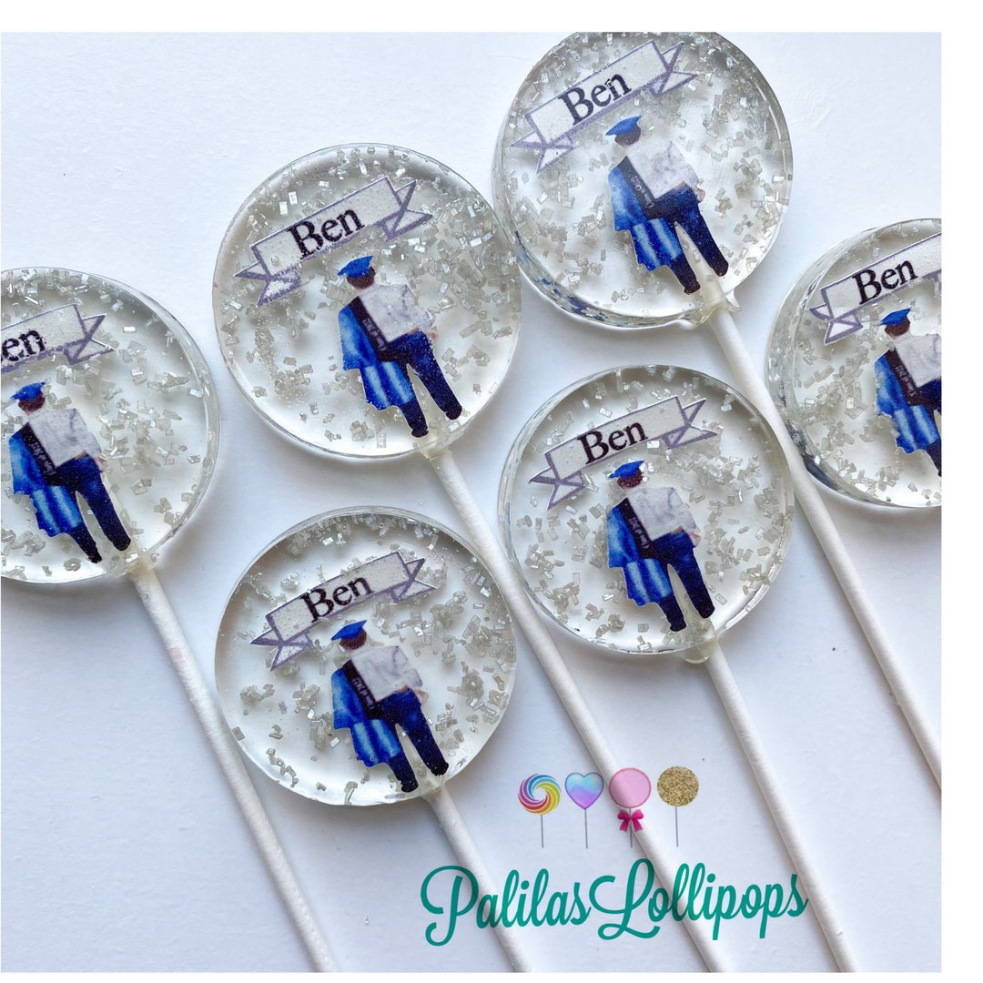 Customized Graduation Lollipop Favors for a Boy, Graduation Party ...