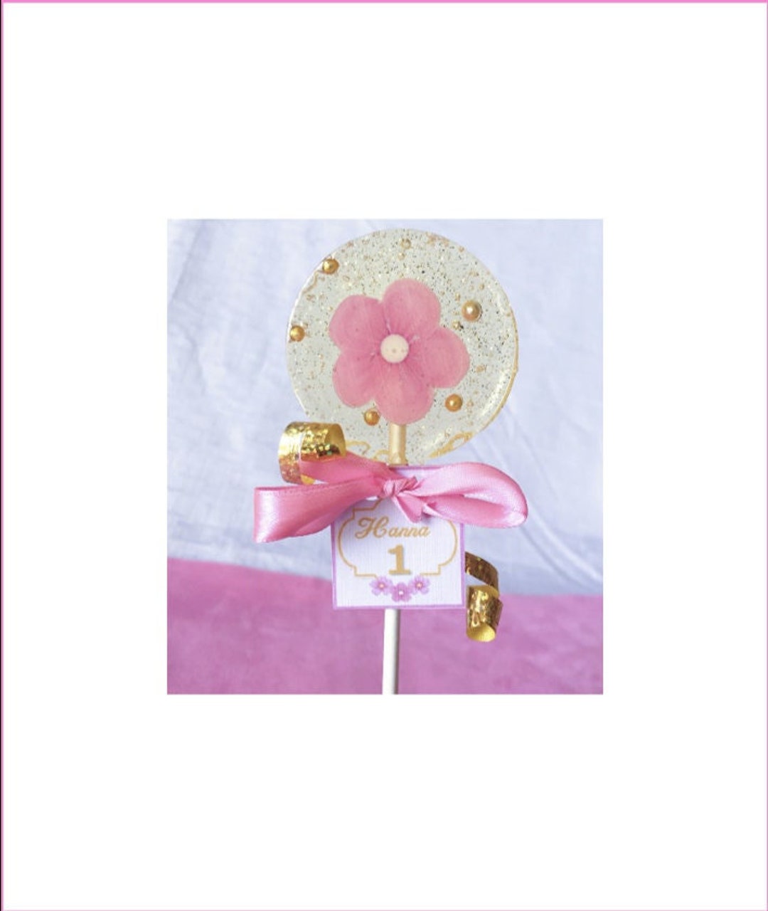 Flower Lollipops, Customized Party Favors, Baby Shower Favors, Flower ...
